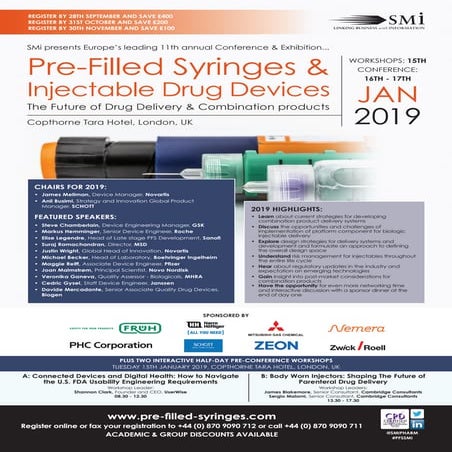 SMi Group's Injectable Drug Delivery 2019 conference | PDF
