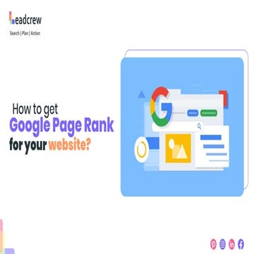 How to get Google Page Rank for your website - Leadcrew | PDF