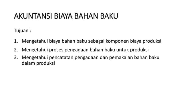 PENYUSUNAN ANGGARAN BAHAN BAKU | PPTX