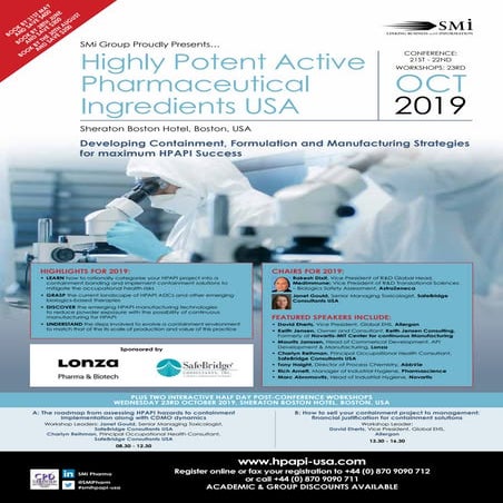Highly Potent Active Pharmaceutical Ingredients 2017 | PDF