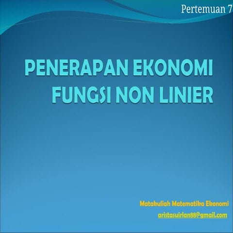 P-7 ; Penerapan_Hubungan Non Linier (1).ppt