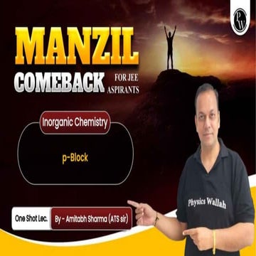 P-Block __ Class Notes CLASS 12TH FOR JEE MAIN AND ADV | PDF