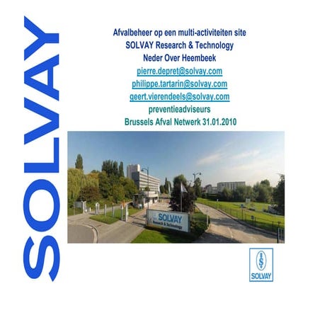 Brussels Waste Network - Solvay research and technology - Afvalbeheer | PPT