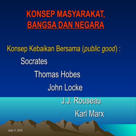 Konsep Masyarakat Bangsa dan Negara | PPT