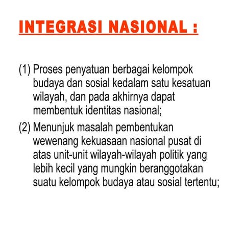 Integrasi Nasional | PPT