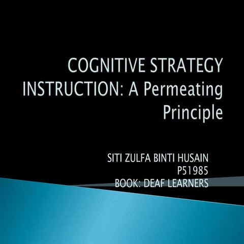 P P Buku (Cognitive Strategy Instruction) | PPTX