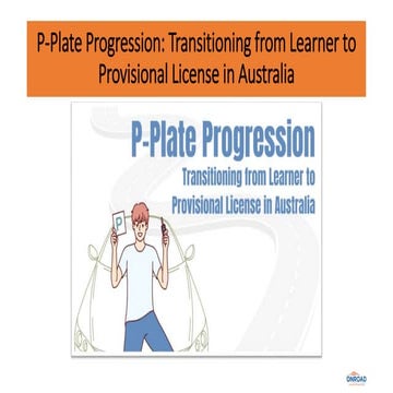 P-Plate Progression Transitioning from Learner to Provisional License ...