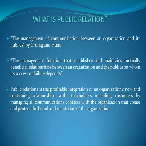 What is Public Relations | PPT