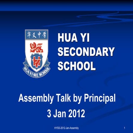 Assembly Talk by Principal | PDF