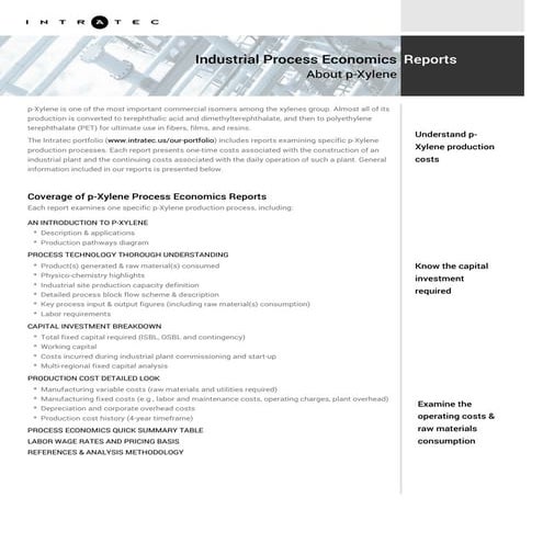 Economics Of Cumene Production Processes Pdf