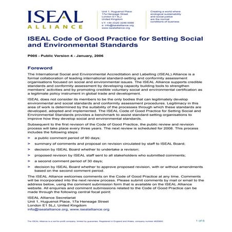 Becoming an ISEAL Affiliate | PDF