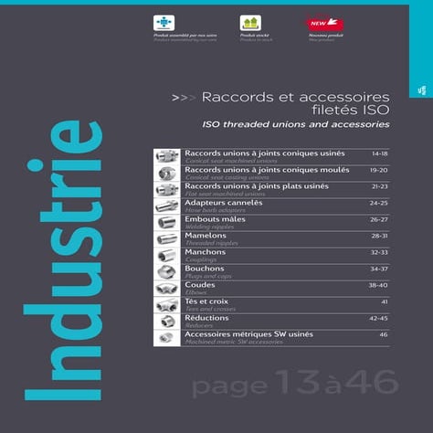 Raccords et accessoires filetés ISO / ISO threaded unions and ...