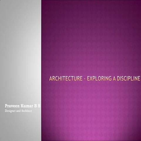 Architecture - Exploring a discipline | PDF