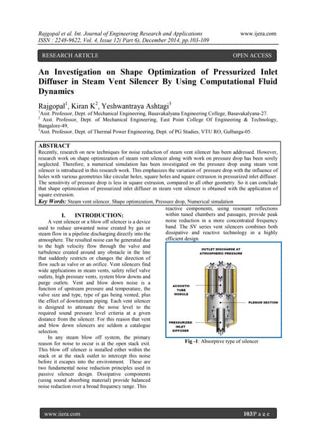 Simulation of the Design of an Exhaust Silencer Stack by CFD | PDF