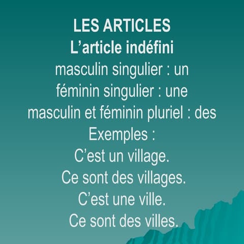 Indefinite articles in. french.ppt