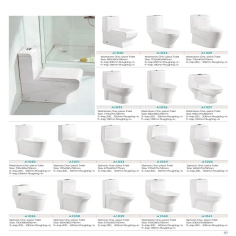 P07-Washdown one-piece toilet and Sophonic one-piece toilet | PDF ...