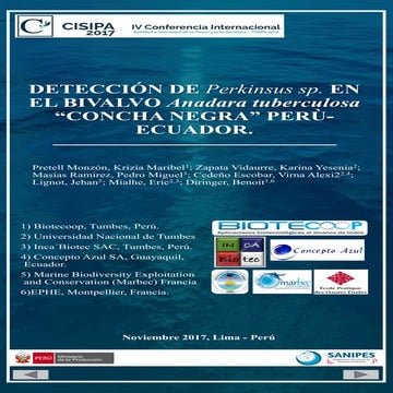 CISIPA 2017: 07. Detección de Perkinsus sp. en el bivalvo Anadara ...