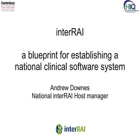 interRAI: a blueprint for establishing a national clinical software ...