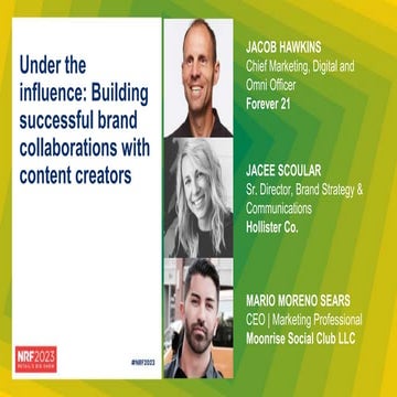 Under the influence: Building successful brand collaborations with content creators | PPTX