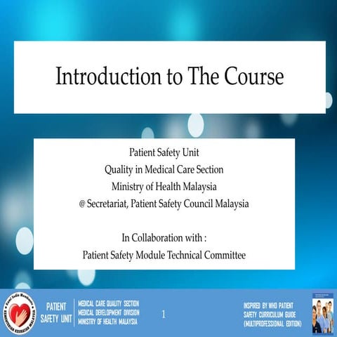 P0 INTRODUCTION TO PATIENT SAFETY COURSE HOUSEMANSHIP MALAYSIA | PDF