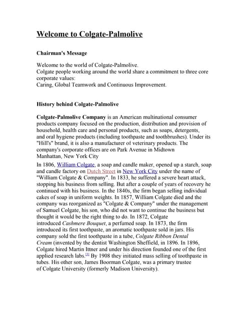 COLGATE product life cycle | PPTX | Oral care | Personal Care