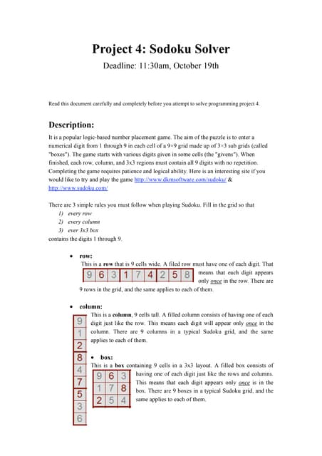 Sudoku solver ppt | PPTX