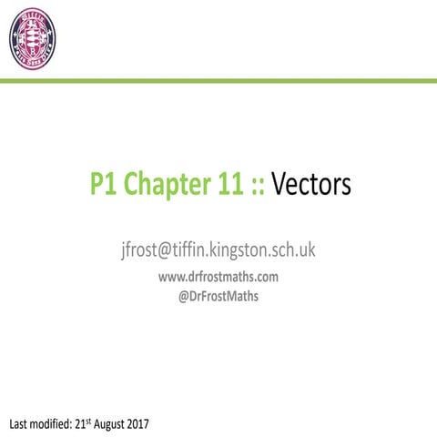 A level Maths Pure 1 Chapter 11.1 Vectors | PDF