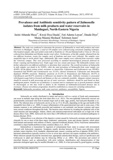 Staphylococcus aureus in cow milk: Prevalence, antibiotic resistance and hygiene implications | PDF