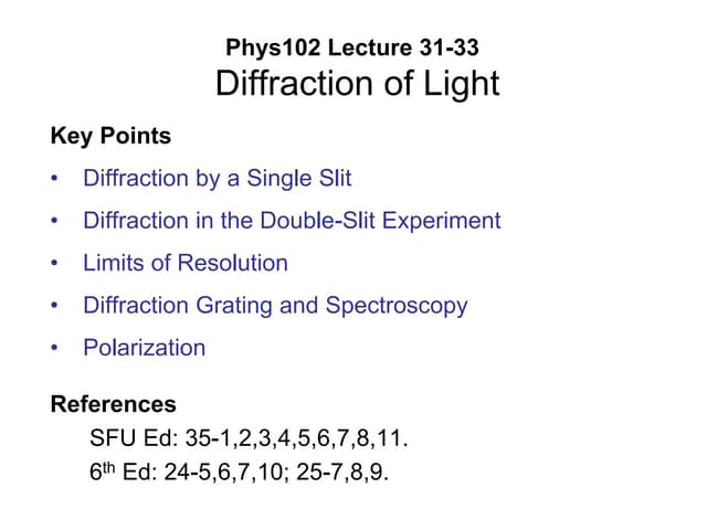 Diffraction-grating experiment ppt with full detail | PDF