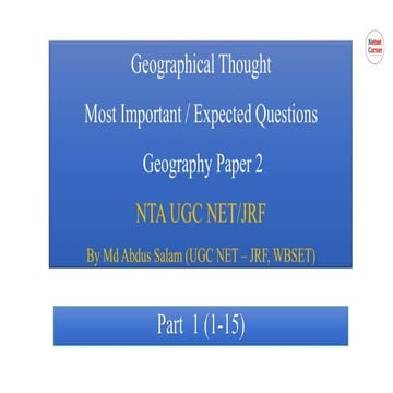 P 1 (1-15) Geographical Thought Most Important MCQS.pdf