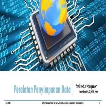materi arsitektur komputer Pertemuan 11 | PDF