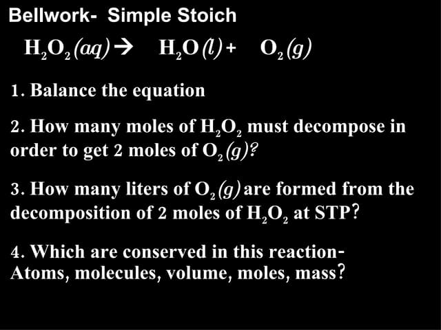 Introduction to stoichiometry | PPTX