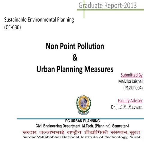 Non-Point Pollution & Urban Planing Measures | PPTX