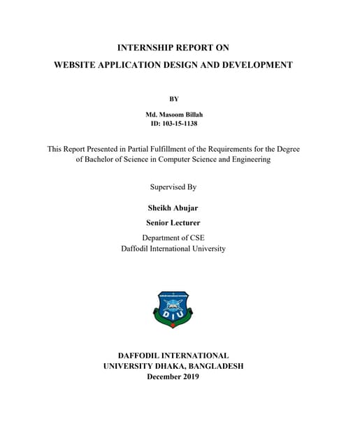Report on web development | PDF | Web Design and HTML | Internet