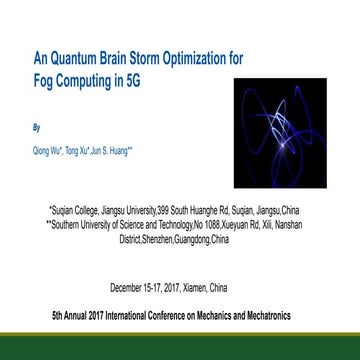 Quantum Brain Storm Optimization | PPTX | Physics | Science