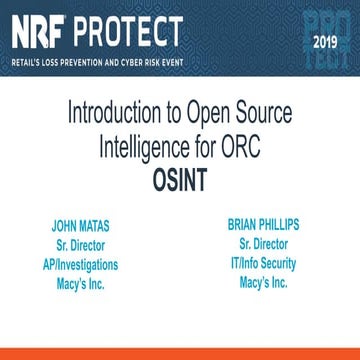 P19 open source investigations-deciphering criminals digital footprint ...