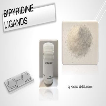 p1 bipyridine. synthesis methods and its reactions | PPTX