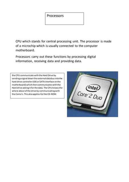 Parts of the system unit | PPT