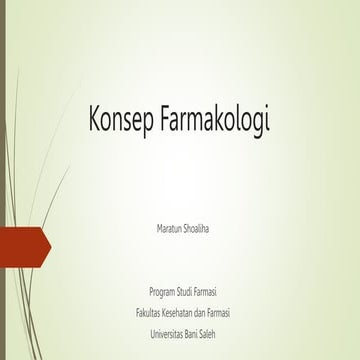 Konsep Farmakologi Keperawatan D3 kep.pptx