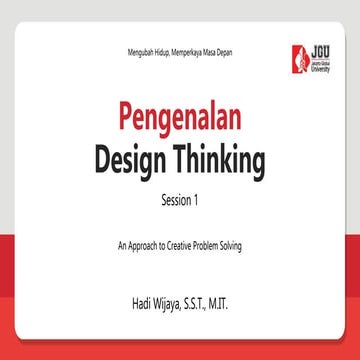 Pengenalan Design Thinking | PPTX