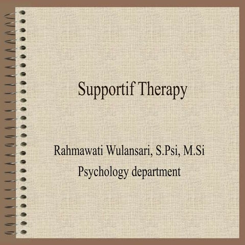 P1 supportif therapy | PPT