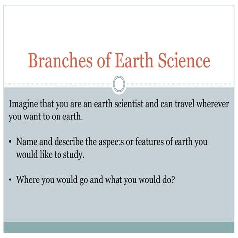 P2.1 Branches of Earth Science | PPTX