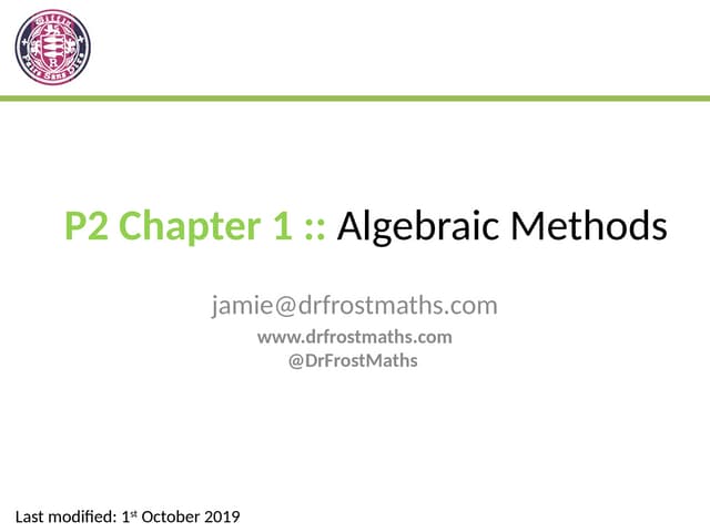 Discrete Math Lecture 03: Methods of Proof | PPT