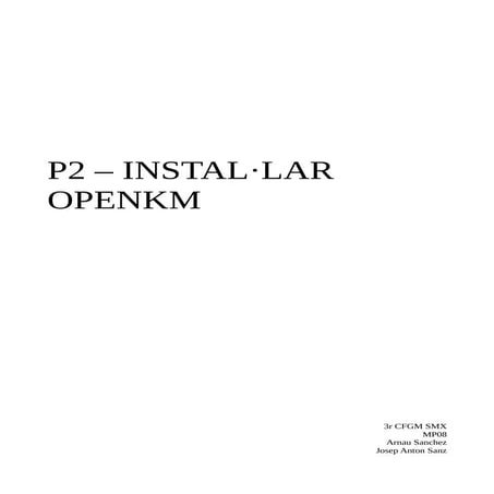 Tutorial instal·lació OpenKM | PDF