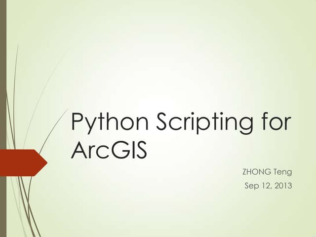 Python Scripting For Arcgis Ppt 5046