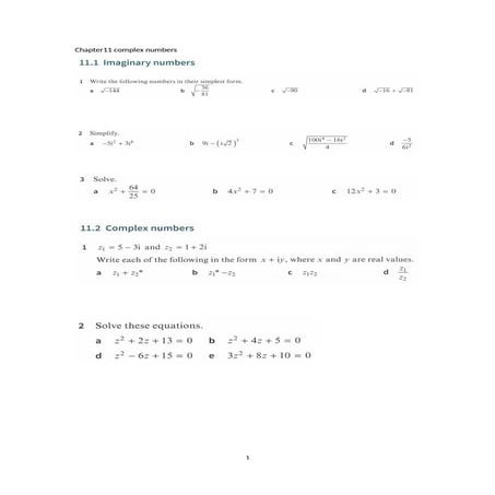 P2&3 Chapter 11 complex number 课后习题.doc