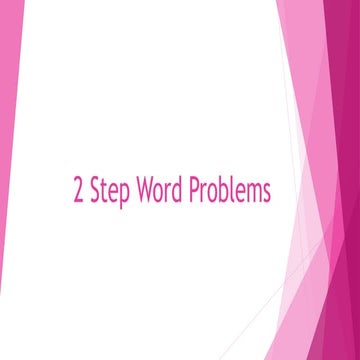 P2 ch 10 2 step word problems | PPTX