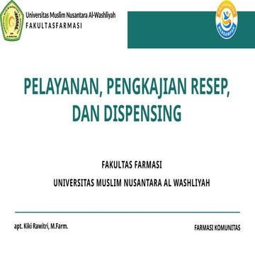 P2 dan P3. Pelayanan, Pengkajian Resep, dan Dispensing.pptx