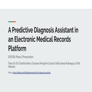 1. A Predictive Diagnosis Assistant in an Electronic Medical Records ...