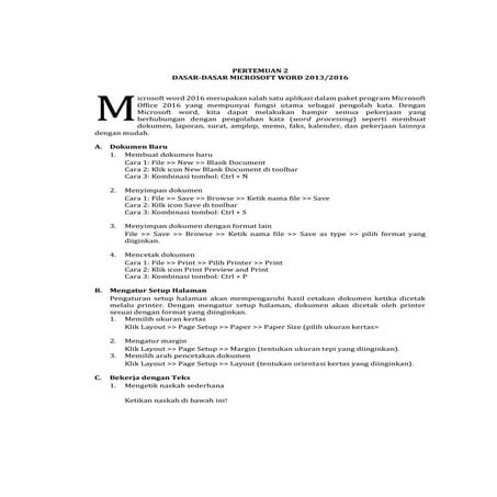 P2_Ms. Word_dasar-dasar microsoft word | PDF